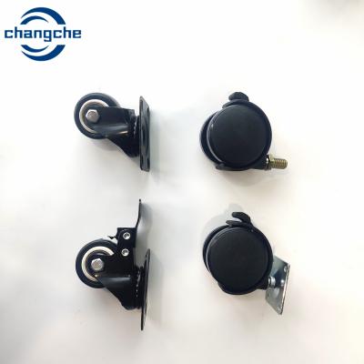 China 25mm Wheel Width Black Swivel Castor Wheels For 50kg Load Capacity for sale