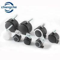 China Ball Bearing Furniture Transport Wheels With Plain Bearing And 4mm Mounting Plate Hole for sale