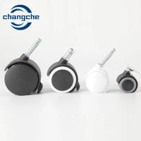 China Ball Bearing Furniture Transport Wheels With Plain Bearing And 4mm Mounting Plate Hole for sale