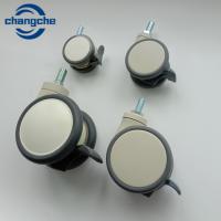 China ODM 1.5 Inch Stem Length Hospital Bed Caster Wheels PP / Steel / Chrome Finish for sale