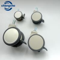 China Precision Ball Bearing Hospital Caster Wheels With 1.5 Inch Stem Length PVC / PP / Rubber for sale