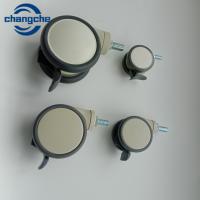 China Threaded Wheel Hub Medical Bed Wheels With Stop 2 Inch Width Easy Maneuverability for sale