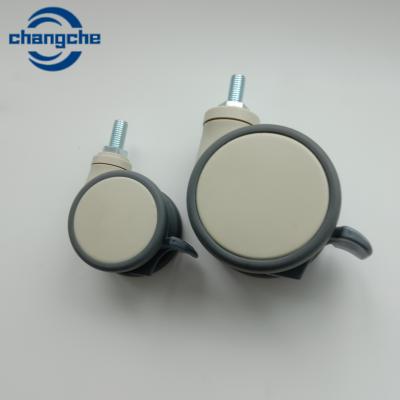 China OEM 2 / 2.5 / 3 Inch Hospital Bed Caster Wheels With Brake, Stem Caster For Medical Equipment for sale