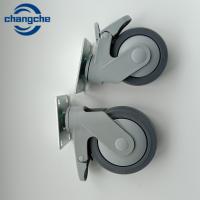 China Load Capacity 100 / 200 Lbs Hospital Caster Wheels With Brake Medical Casters With Plate for sale