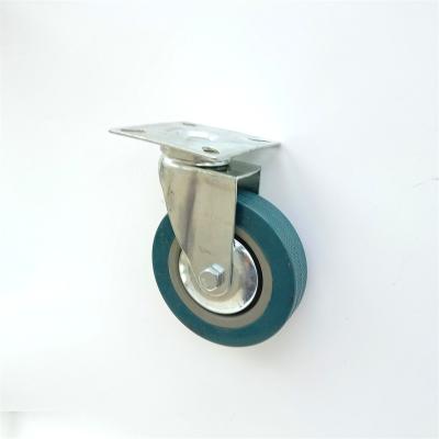 China Zinc Plated Steel Heavy Duty Caster Wheels 4 Inch Wheel Diameter for sale