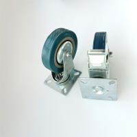 China Side Lock Brake Type Heavy Duty Caster Wheels 1.25 Inch Wheel Width for sale