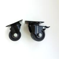 China 1.25 Inch Wheel Width Ball Bearing Heavy Duty Caster Wheels With Top Plate Mounting for sale