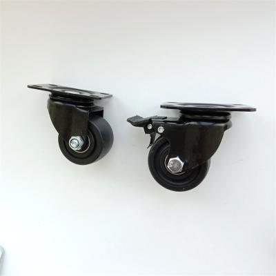 China 1.25 Inch Wheel Width Ball Bearing Heavy Duty Caster Wheels With Top Plate Mounting for sale
