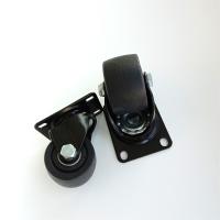 China 1.25 Inch Wheel Width Ball Bearing Heavy Duty Caster Wheels With Top Plate Mounting for sale