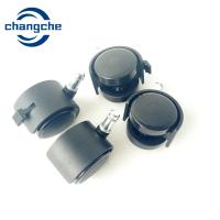 China Black Castor Wheels For Office Chairs With 7mm Stem Diameter for sale