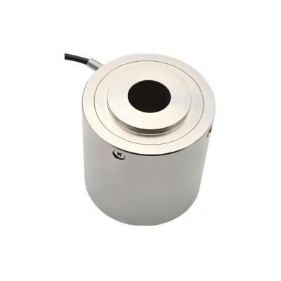China Screw Mounted Ring Shaped Compression Force Sensor 0-44T Hollow Spoke Load Cell Pressure Donut for Engineering Force Measurement for sale