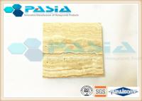 China Interior Wall Design Lightweight Cladding Panels , Travertine Composite Stone Panels for sale