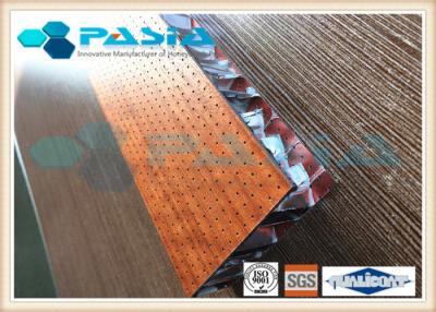 China Wood Veneer Honeycomb Panels , Lightweight Sandwich Panels Alkali Resistance for sale