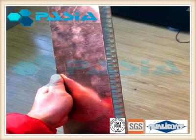 China Copper Veneer Attached Aluminum Honeycomb Panels Moistureproof Energy Saving for sale