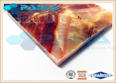 China UAE Onyx Veneer Aluminum Honeycomb Stone Panels For Countertop Moistureproof for sale