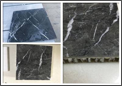 China Marble Stone Aluminium Honeycomb Panel with Edge Open  For Indoor Decoration for sale