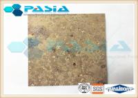 China Fiberglass Net Backed Marble Veneer Sheets , Lightweight Stone Wall Panels for sale