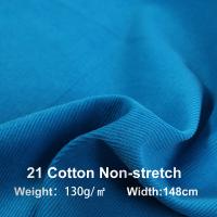 China 28 Wale 90% Cotton Corduroy Fabric 10% Spandex Thin Strip Without Stretch for sale