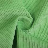 China Custom Green 8 Wale Corduroy Fabric Elastic Corduroy Cotton Fabric For Clothing for sale