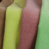 China Custom Green 8 Wale Corduroy Fabric Elastic Corduroy Cotton Fabric For Clothing for sale