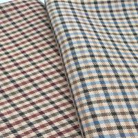 China Medium Thickness Trouser Pants Fabric 280GSM TR  Square Stripe Plaid Fabric for sale
