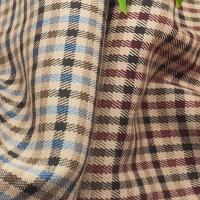 China Medium Thickness Trouser Pants Fabric 280GSM TR  Square Stripe Plaid Fabric for sale