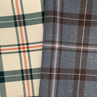 China 260GSM  Fabric T 97% SP 3% Geometric Print Plaid Shirt Fabric for sale