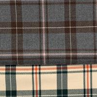 China 260GSM  Fabric T 97% SP 3% Geometric Print Plaid Shirt Fabric for sale