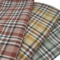 China Soft TR 350GSM Trouser Pants Fabric Stretch Twill Plaid Fabric for sale