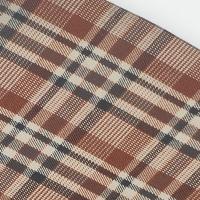 China Soft TR 350GSM Trouser Pants Fabric Stretch Twill Plaid Fabric for sale
