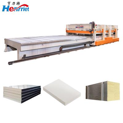 China Gantry Movable Track Hot Press Machine for Foam Board Carriage Slate Cold Storage Panel for sale