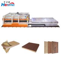 China Full Automatic 100T Gantry Moving Hot Press for Laminate Decorative Wall Panels for sale