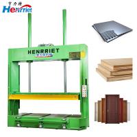 China 50T Double Cylinder Cold Press Machine with Conveyor Pulley for Particleboard Wooden Door for sale