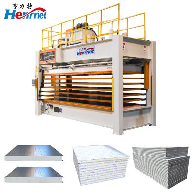 China Customize 6 Layer Hot Press Machine for Building Boards PU Foam Honeycomb Door Panel Press for sale