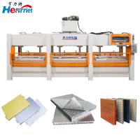 China 100 ton extended hot press machine for producing refrigerated compartment panels rock wool insulation panels for sale