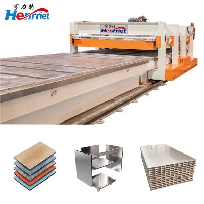 China 100 Ton Gantry Movable Hot Press Machine 5200x2800mm for Stainless Steel Cabinet Boards Melamine Boards for sale