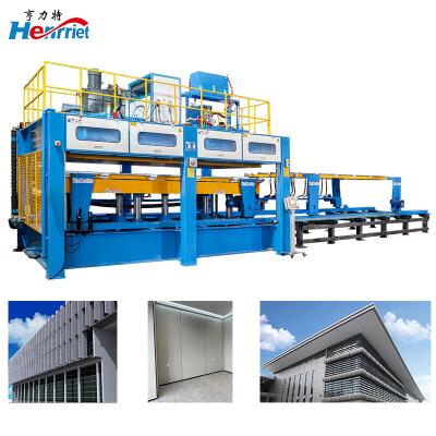 China 250T Dual Station Movable Slide Hot Press Machine for Aluminum Buckle Plate Microporous Sound Absorbing Panels for sale