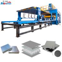 China 250T Dual Station Movable Slide Hot Press Machine for Aluminum Buckle Plate Microporous Sound Absorbing Panels for sale