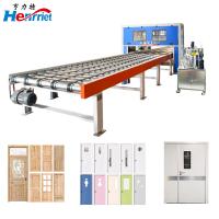 China Large Automatic Glue Spraying Machine Conveyor Line PLC Control 1-12m/min Speed 200-1300mm Gel Width for Composite Doors for sale