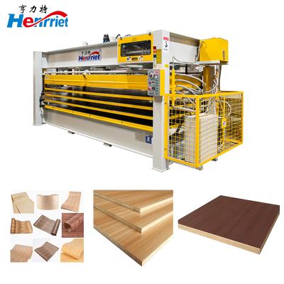 China Four Layer Hot Press Machine 160T 4000x1500mm for Solid Wood Composite Decorative Panels for sale