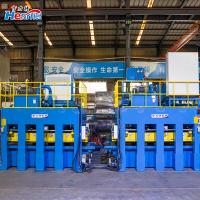 China 1000 Ton Hot Press Production Line 3700x1300mm Thermal Oil Heating for Antibacterial Panels for sale