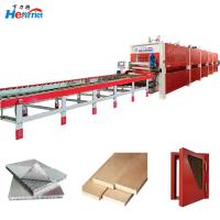 China 10 Meter Hot Laminating Press 100 Ton Automatic Conveying Production Line Electric Heating for sale
