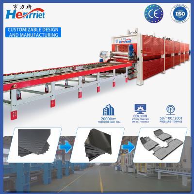 China 10M Automated Hot Press Molding Line 100t PLC Control Carbon Fiber Curing System for sale