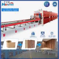 China Fully Automated Hot Press Production Line 100t 10m Conveyor PLC Control Wood Veneer Laminating for sale