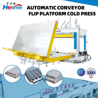 China 50T Maximum Pressure Automatic Conveying and Turning Cold Press Machine with 3400mm*2200mm Pressure Plate Size for sale