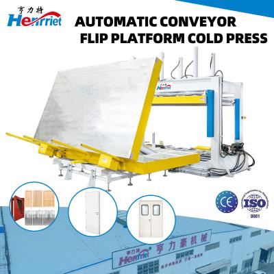 China 50T Maximum Pressure Hydraulic Cold Press Machine with Automatic Conveying and Turning for 800mm Thickness Panels for sale