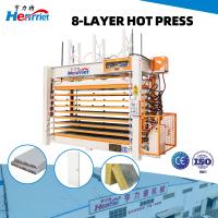 China 8 Layer Hydraulic Hot Press Machine with 50T Maximum Pressure and 2500x1300mm Work Platen for Industrial Panel Laminating for sale