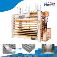 China 8 Layer Hydraulic Hot Press Machine with 50T Maximum Pressure and 2500*1300*42mm Work Platen Size for Aluminum Honeycomb Panel Manufacturing for sale