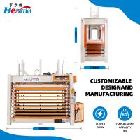 China 8 Layer Hydraulic Hot Press Machine for Aluminum Honeycomb Panel Production Line with 50T Maximum Pressure and 2500*1300*42mm Work Platen Size for sale