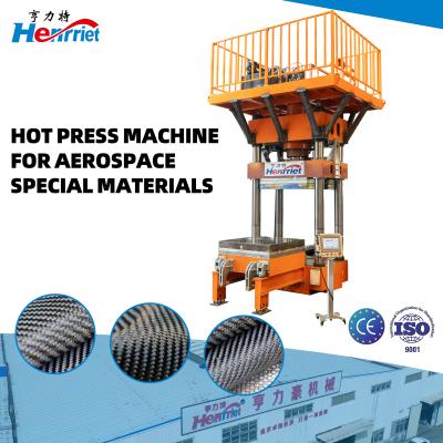 China 315 Ton Hydraulic Hot Press Machine with 1200mm x 1200mm Plate and Adjustable 500℃ Temperature for Aerospace Composites for sale